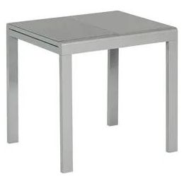 Gartentisch Merxx, silber (silberfarben), B:80cm H:75,5cm T:120cm, Tische, Gartentisch, 80x120 cm