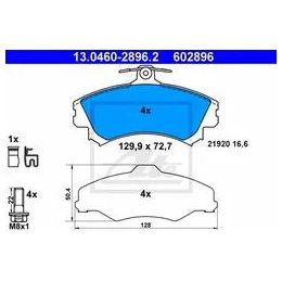 ATE Bremsensatz-Vorn und hinten SG00000DBL Bremsensatz, Scheibenbremse vorne rechts links bel&uuml;ftet 256mm f&uuml;r MITSUBISHI SMART 4544201920 4605A734 4544