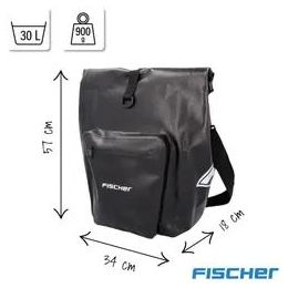 Gep&auml;cktr&auml;gertasche Fischer FAHRRAD "PLUS Terra", schwarz, Taschen, B/H/T: 34cm x 14cm x 45cm, Polyurethan (PU), Gep&auml;cktr&auml;gertasche, B:34cm H:14cm T:45cm