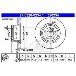 ATE Bremsensatz-Vorderachse SG00000CZO Bremsensatz, Scheibenbremse vorne hinten rechts links bel&uuml;ftet 330mm f&uuml;r BMW 34116854126 34116798978 3435679030