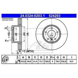 ATE Bremsensatz-Vorderachse PowerDisc / Standard SG00000B35 Bremsensatz, Scheibenbremse vorne rechts links bel&uuml;ftet 312mm f&uuml;r BMW 34106859182 34106799