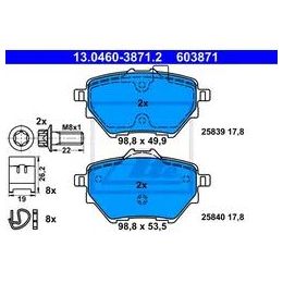 ATE Bremsensatz-Vorn und hinten SG00000DMQ Bremsensatz, Scheibenbremse vorne rechts links bel&uuml;ftet 268mm f&uuml;r PEUGEOT CITRO&Euml;N VAUXHALL OPEL DS 3642786