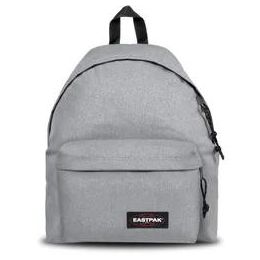 Freizeitrucksack Eastpak "PADDED PAK'R", Gr. B/H/T: 30cm x 40cm x 18cm, grau (sunday grau), Textil, Basic, Rucks&auml;cke Freizeitrucksack, Unisex Schulrucksack, Reiserucksack mit kontrastfarbigen Details