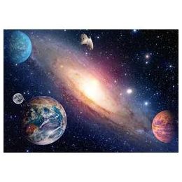 Fototapete papermoon "PLANETEN-GALAXIE WELTALL UNIVERSUM WELTRAUM HIMMEL DEKO", bunt, B:3,5m L:2,6m, Vlies, Tapeten