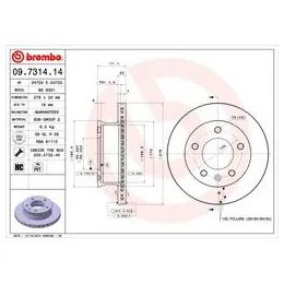 Brembo Bremsensatz, Scheibenbremse sizw2nooh3 Vorderachse Voll 258mm 12mm f&uuml;r MERCEDES-BENZ SEAT AUDI VW