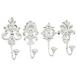 Wandhaken Home Affaire "Ivy", wei&szlig;, B:8cm H:17cm L:6,5cm, Metall, Haken, Wandhaken