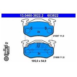 ATE Bremsensatz-Hinterachse SG00000D0U Bremsensatz, Scheibenbremse vorne hinten rechts links bel&uuml;ftet 238mm f&uuml;r RENAULT DACIA NISSAN 7711130036 770120