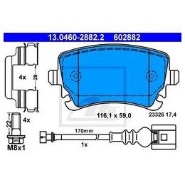 ATE Bremsensatz-Vorderachse SG00000CUK Universal vorne hinten rechts links bel&uuml;ftet 308mm f&uuml;r VAG 7H0698151B 7E0615601D JZW698451L