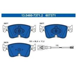 ATE Bremsbelagsatz, Scheibenbremse 13.0460-7371.2 vorne rechts links f&uuml;r SKODA SEAT CUPRA VAG 5WA698151T 5WA698151N 5WA698151G