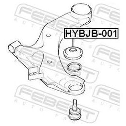 FEBEST Manschette, Trag-/F&uuml;hrungsgelenk HYBJB-001 vorne rechts links f&uuml;r MITSUBISHI HYUNDAI CITRO&Euml;N/PEUGEOT NISSAN MB001699 3615.11 54503-22A00