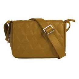 Henkeltasche CLUTY, Damen, Gr. B/H/T: 20cm x 13cm x 5cm onesize, gelb, Leder, Taschen, echt Leder, Made in Italy
