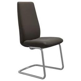 Polsterstuhl stressless "Laurel", braun (braun batick, schwarz matt), B:53cm H:105cm T:60cm, Leder BATICK: BATICK ist ein leicht korrigiertes, durchgef&auml;rbtes und genarbtes M&ouml;belleder, bei dem die meisten Unebenheiten und Spuren in der Regel entfernt wurden., St&uuml;hle, Polsterstuhl, High Back, Gr&ouml;&szlig;e L, mit Beinen aus Stahl in Schwarz matt