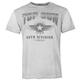 T-Shirt Top Gun "TG20212105", Damen, Gr. 56XXL, grau (light grau), Obermaterial: 100% Baumwolle, Shirts T-Shirt