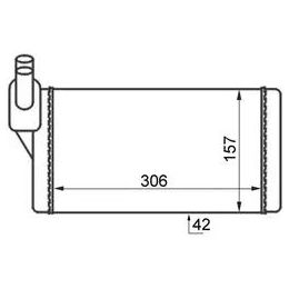 Mahle W&auml;rmetauscher, Innenraumheizung AH 47 000S f&uuml;r VW CUPRA AUDI 701819031A 701819031B