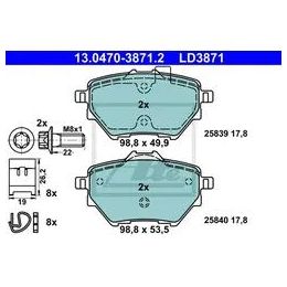 ATE Bremsensatz-Vorn und hinten SG00000DQW Bremsensatz, Scheibenbremse vorne rechts links bel&uuml;ftet 266mm f&uuml;r PEUGEOT CITRO&Euml;N VAUXHALL OPEL DS 3642786