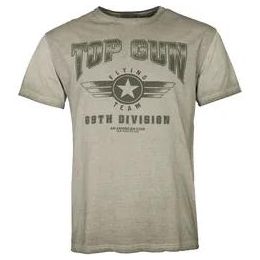 T-Shirt Top Gun "TG20212105", Damen, Gr. 48S, gr&uuml;n (oliv), Obermaterial: 100% Baumwolle, Shirts T-Shirt