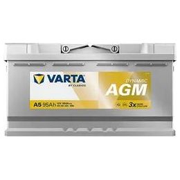 Varta Starterbatterie DYNAMIC AGM 12 V, 95 Ah, 850 A 595901085K262 12V 95Ah 850A f&uuml;r VW LAND ROVER AUDI DAF MERCEDES-BENZ JAGUAR PORSCHE VOLVO BMW OPE
