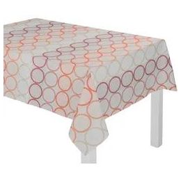Tischdecke WIRTH "ZIRBELLO" Gr. 5, orange (terrakotta), B:130cm L:220cm, Baumwolle, Polyester, Tischdecken, Tischdecke