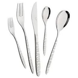 Besteck-Set Mulex "Long Beach", silber (edelstahlfarben), 60 Stk., Edelstahl 18/0, Essbesteck-Sets, teilsatiniert