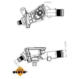 NRF Thermostat, K&uuml;hlmittel 725078 mit Dichtungen f&uuml;r RENAULT INFINITI DACIA MERCEDES-BENZ NISSAN A6072000415 110609813R A6072000315