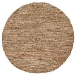 Teppich CarpetFine "Nala Juteteppich Naturfaser", beige, H:9mm &Oslash;:90cm, Jute, Teppiche, Teppich, wendbar, aus 100% Jute, in vielen Gr&ouml;&szlig;en und Formen, quadratisch, rund