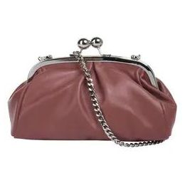 Umh&auml;ngetasche Samantha Look, Damen, Gr. B/H/T: 16cm x 13cm x 5cm onesize, rosa (alt, rosa), Leder, leicht gl&auml;nzend, unifarben, Taschen Umh&auml;ngetasche, echt Leder, Made in Italy