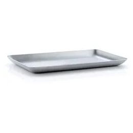 Tablett Blomus "BASIC", silber (silberfarben), B:13,1cm H:1,5cm L:22cm, Edelstahl, Tabletts