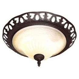 Trio LEUCHTEN Deckenleuchte "Rustica", braun (braun, hellbeige), 1 Stk., Leuchten, Deckenlampe, Leuchtmittel tauschbar, Deckenleuchte
