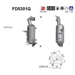AS Ru&szlig;-/Partikelfilter, AbgASanlage FD5301Q f&uuml;r OPEL 55506840