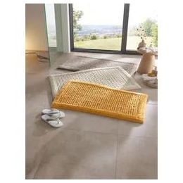 Badematte Heine HOME Gr. 1, gelb (senfgelb), rechteckig (45cm x 50cm ), 1 Stk., Badematten, Badematte