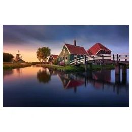 Fototapete papermoon "Photo-Art JESUS M GARCIA, ZAANSE SCHANS GREEN HOUSE", bunt, B:3m L:2,23m, Vlies, Tapeten
