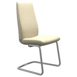 Polsterstuhl stressless "Laurel", beige (vanilla paloma, schwarz matt), B:53cm H:105cm T:60cm, Leder PALOMA: PALOMA ist ein durchgef&auml;rbtes Semianilin-M&ouml;belleder mit nat&uuml;rlicher Narbung., St&uuml;hle, Polsterstuhl, High Back, Gr&ouml;&szlig;e L, mit Beinen aus Stahl in Schwarz matt