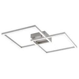 JUST LIGHT Deckenleuchte "Ls-MAXI", silber (edelstahlfarben), 2, H: 8,5cm, 1 Stk., Leuchten, RGB+tunable white, Infrarot inkl., Fernbedienung, Smarthome f&auml;hig, Deckenleuchte