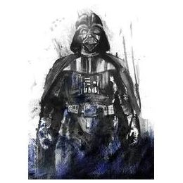 Vliestapete Komar "Digitaldruck Vlies - Star Wars Watercolor Vader - Gr&ouml;&szlig;e 200 x 280 cm", schwarz (schwarz, wei&szlig;), B:200m L:280m, Vlies, Tapeten, Kinderzimmer
