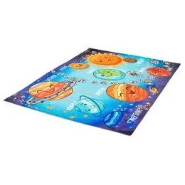 Kinderteppich Obsession "My Torino Kids 230", blau, B:160cm H:10mm L:230cm, Polyester, Teppiche, Kinderteppich, Motiv Weltall, Kinderzimmer