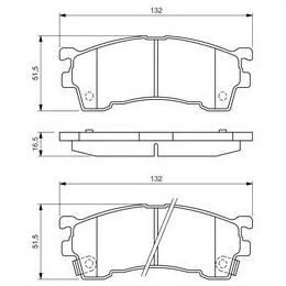 Bosch Bremsbelagsatz, Scheibenbremse 0 986 460 975 vorne rechts links f&uuml;r MAZDA FORD GEYC3323Z G5Y63323Z BLYM3328Z
