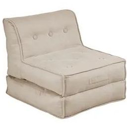 Sessel Home Affaire "Pia", beige (creme), B:83cm H:84cm, Sessel, Sessel, Loungesessel in 2 Gr&ouml;&szlig;en, mit Schlaffunktion und Pouf-Funktion.