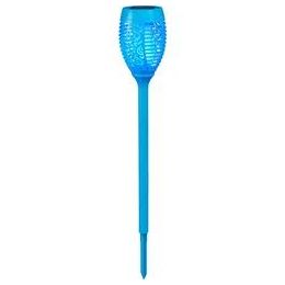 LED Gartenfackel Bonetti, blau (t&uuml;rkis), H:72cm, Leuchten, LED Solar Gartenfackel mit realer Flamme 3er Set