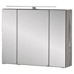 Spiegelschrank Welltime "Windau", braun (eiche ribbeck), B:80cm H:64cm T:20cm, Holzwerkstoff, Schr&auml;nke, Spiegelschrank, 80 cm breit