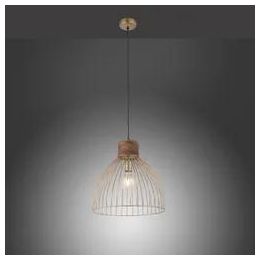 JUST LIGHT Pendelleuchte "ALAMI", gold (messingfarben matt), 1, H: 120cm, 1 Stk., Leuchten, ExklusiveE27, Pendelleuchte