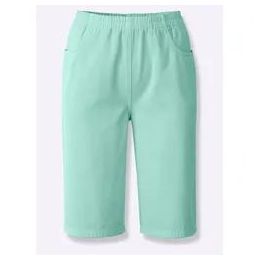 Bermudas Classic Basics, Damen, Gr. 38, Normalgr&ouml;&szlig;en, blau (aqua), 100% Baumwolle, unifarben, knielang, Hosen Bermudas