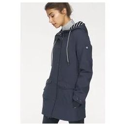 Softshellparka Polarino, Herren, Gr. 44, blau (dunkelblau), Softshell, Obermaterial: 96% Polyester, 4% Elasthan. Futter: 100% Polyester. Kapuzenfutter: 65% Baumwolle, 35% Polyester, Strickb&uuml;ndchen mit Druckkn&ouml;pfen,verstellbar, Jacken, mit Fleece-Innenseite, aus Softshell, wasserabweisend, winddicht