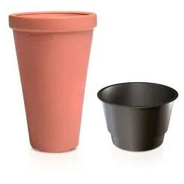 Pflanzk&uuml;bel Prosperplast "Classic Tower", orange (terracotta), H:63cm &Oslash;:40cm, Kunststoff, Pflanzgef&auml;&szlig;e, Pflanzk&uuml;bel, &Oslash;xH: 40x63 cm