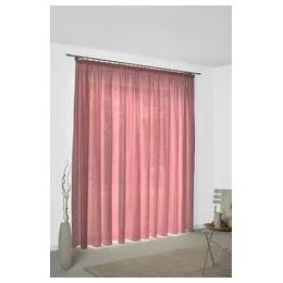 Vorhang WIRTH "Sunday" Gr. 2, rot, B:141cm H:175cm, Jacquard, Baumwolle, Polyester, Gardinen, nach Ma&szlig;