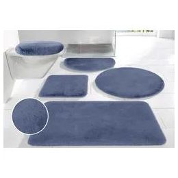 Badematte OTTO HOME "Rabbit Badematten, Badvorleger, Badezimmer Teppich" Gr. 4, blau, H:30mm, Polyester, Badematten, Badematte, Kaninchenfell-Haptik, Badteppich, rechteckig, rund & als 3-tlg. Set