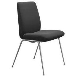 Polsterstuhl stressless "Laurel", grau (charcoal dinamica, chrom gl&auml;nzend), B:57cm H:92cm T:59cm, Microfaser DINAMICA (88% Polyester, 12% Polyurethan), St&uuml;hle, Polsterstuhl, Low Back, Gr&ouml;&szlig;e L, mit Beinen aus Stahl in Chrom gl&auml;nzend