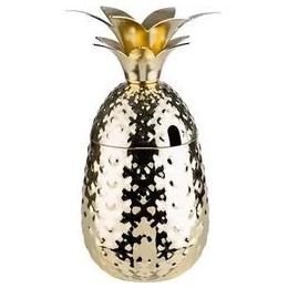 Becher APS "Pineapple", gold (goldfarben), H:19cm &Oslash;:9cm, Edelstahl, Trinkgef&auml;&szlig;e, Becher, 0,5 Liter
