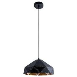 Paco Home Pendelleuchte "SAYID", schwarz, 1, H: 16cm, Leuchten, H&auml;ngelampe Esszimmer Esstischlampe Steampunk Lampe Textilkabel E27, Pendelleuchte