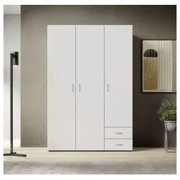 Dreht&uuml;renschrank Schlafkontor "Base Kleiderschrank Joe Garderobe Hochschrank W&auml;scheschrank", wei&szlig;, B:120cm H:177cm T:52cm, Holzwerkstoff, Schr&auml;nke, Dreht&uuml;renschrank, Bega Schrank Schlafzimmer Bestseller