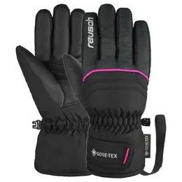 Skihandschuhe Reusch "Teddy GORE-TEX", M&auml;dchen, Gr. 4, bunt (dunkelgrau, pink), 95% Polyester, 5% Polyurethan, mehrfarbig, Handschuhe, mit wasserdichter Funktionsmembran